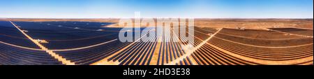 Solar power grid near the outback New South Wales town of Broken Hill ...