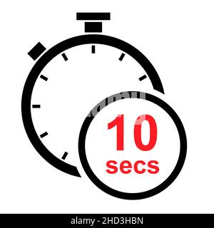 10 second timer clock. 10 sec stopwatch icon countdown time stop ...