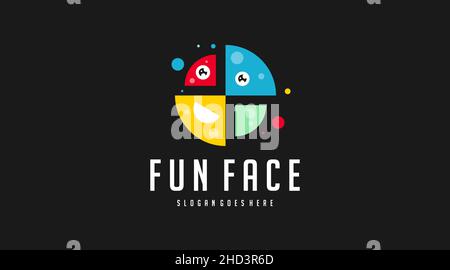Fun and Colorful Logo Template Vector Stock Vector Image & Art - Alamy