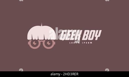 Creative and Unique Geek Logo Concept. Geek People Logo Template Stock ...