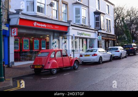 Prestatyn, UK: Dec 14, 2021: Prestatyn Shopping Park is a modern retail ...