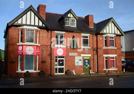 Prestatyn, UK: Dec 14, 2021: Prestatyn Shopping Park is a modern retail ...