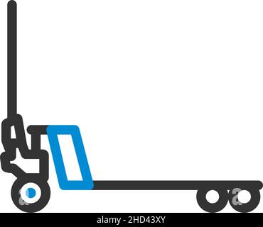 Warehouse Trolley Icon. Editable Bold Outline With Color Fill Design ...