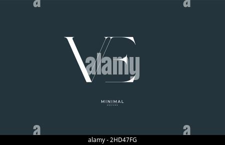 Alphabet letter icon logo VE Stock Vector Image & Art - Alamy