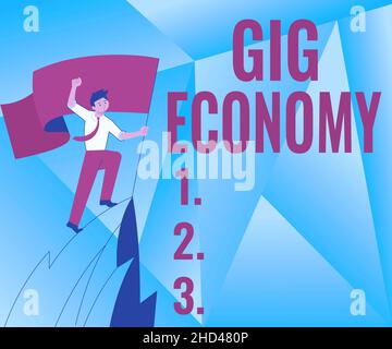Text showing inspiration Gig Economy. Concept meaning a market system ...