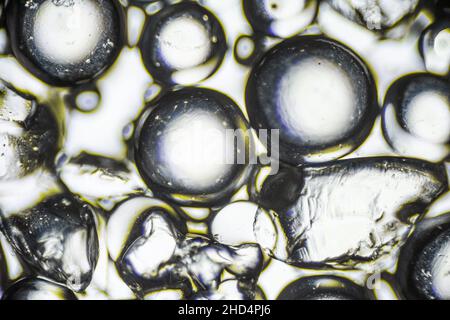 Silica gel for moisture control, absorbent particles under a light ...