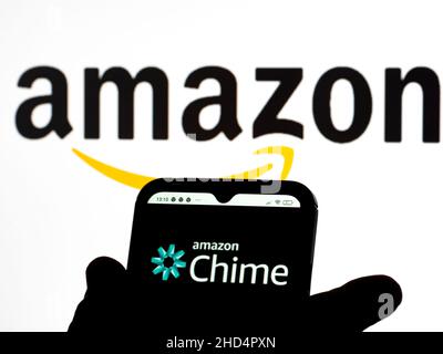 In this photo illustration, a Chime logo is seen displayed on a ...