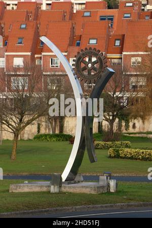 Stainless steel monument erected in 2003 for the Rotary Club at the ...