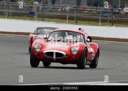 The Ginetta G4R of Sharon Adelman and George McDonald in the pit lane before the start of the ...