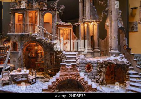 NAPLES, ITALY - JANUARY 1, 2019: details of Neapolitan nativity scene ...