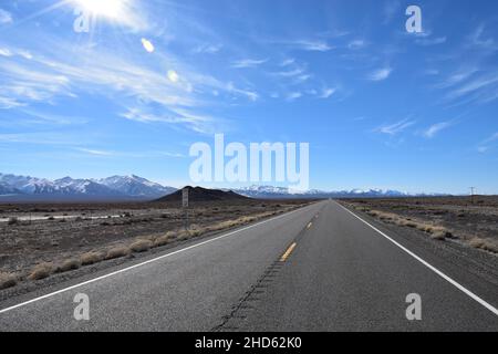 A February morning on route 305 between Battle Mountain and Austin ...