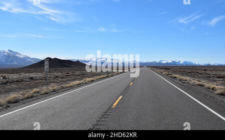 A February morning on route 305 between Battle Mountain and Austin ...