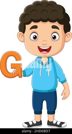 Letter G. Funny character with cute face. Design for kids room, poster ...