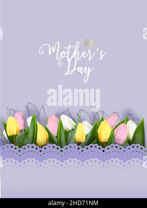 Mothers day on very peri background. Modern greeting poster. Invitation ...