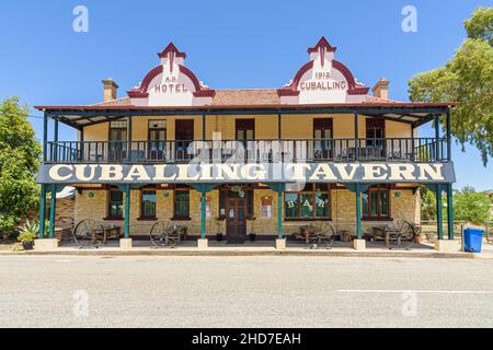 The rustic iconic Cuballing Tavern, a pub in the Wheatbelt country town ...