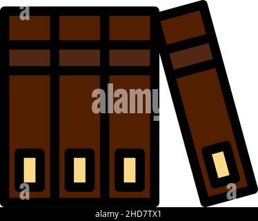 Code Of Laws Icon. Editable Bold Outline With Color Fill Design. Vector ...