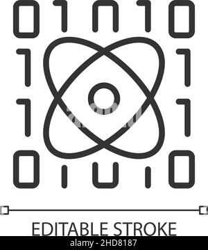 Science data mining linear perfect pixel icons set Stock Vector Image & Art - Alamy