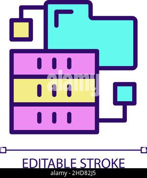 Virtual dataset storage RGB color icon Stock Vector Image & Art - Alamy