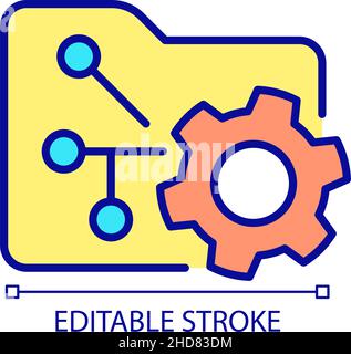 computer cache settings icon Vector Glyph Illustration Stock Vector ...