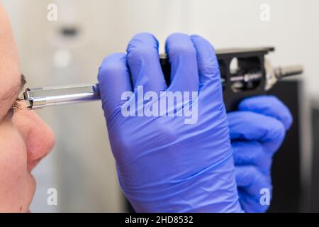 Checking the condition of nebulizer needle from LC MS qTOF system using ...