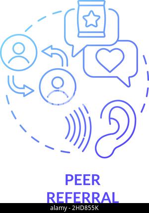 Peer review blue gradient concept icon Stock Vector Image & Art - Alamy