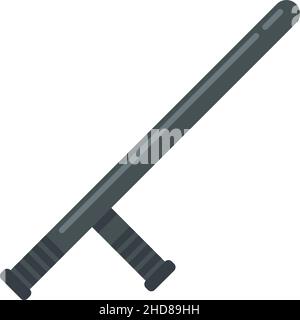 Prison guard bat icon. Flat illustration of prison guard bat vector ...