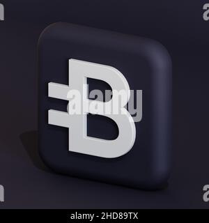 Bytecoin cryptocurrency symbol logo 3d illustration Stock Photo - Alamy