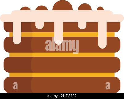 Cream sweer cake icon. Flat illustration of cream sweer cake vector ...