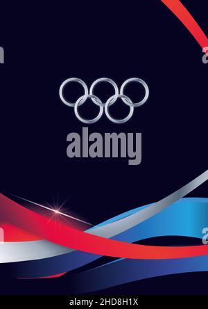 Olympic Games Background and Ribbons Illustration Stock Photo - Alamy