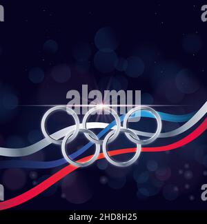 Olympic Games Background and Ribbons Illustration Stock Photo - Alamy