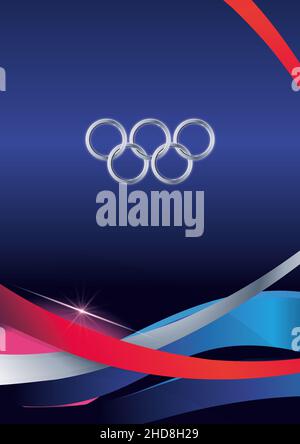 Olympic Games Background and Ribbons Illustration Stock Photo - Alamy