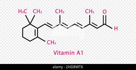 Vitamin A1 chemical formula. Vitamin A1 structural chemical formula ...