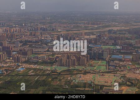 Aerial view of Xianyang, city west of Xi'an, China Stock Photo - Alamy