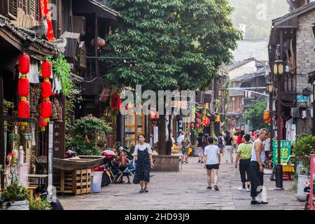 Shopping street in Fenghuang Ancient Town Stock Photo - Alamy