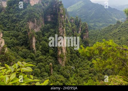 Yangjiajie cable car in Wulingyuan Scenic and Historic Interest Area in ...