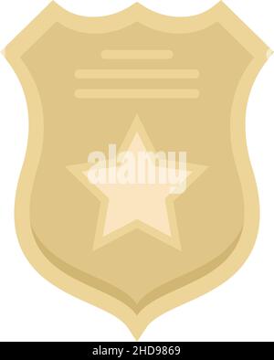 Prison guard bat icon. Flat illustration of prison guard bat vector ...