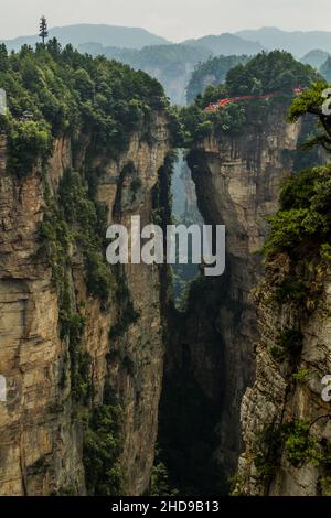 Natural rock bridge in Wulingyuan Scenic and Historic Interest Area in ...