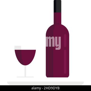 Sommelier wine bottle tray icon, simple style Stock Vector Image & Art ...