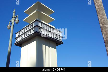 Union Station sign in Los Angeles, California Stock Photo - Alamy