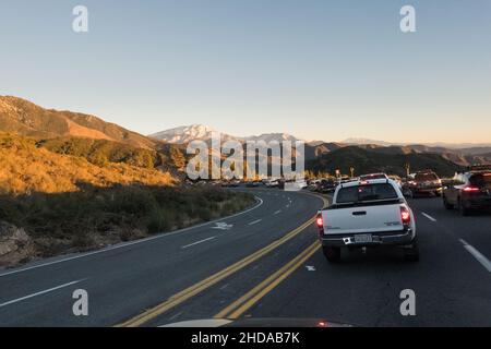 Traffic along the City Creek Rd. / 330 in San Bernardino National ...