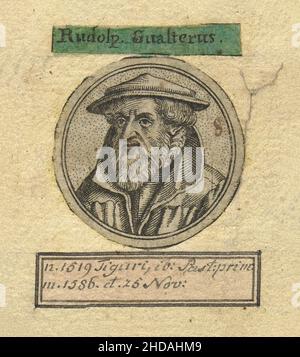 Portrait of the Zurich reformer Heinrich Bullinger, 1591, oil on panel ...