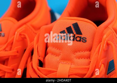 Tyumen, Russia-November 13, 2021: Adidas Running Shoes. Adidas logo ...