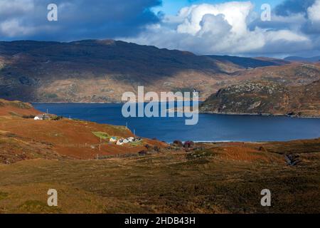 Loch Glendhu near Unapool in the Scottish Highlands Stock Photo - Alamy