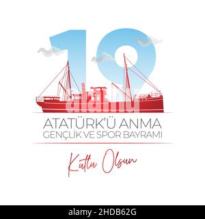 May 19 Commemoration of Ataturk, Youth and Sports Day. Billboard ...