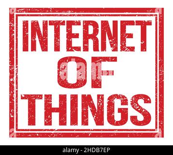 INTERNET OF THINGS, words written on black rectangle stamp sign Stock ...