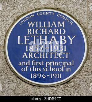William Richard Lethaby (1857-1931) Architect Blue Plaque at 20 ...