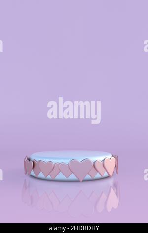 3D Podium for product in valentine day Stock Photo - Alamy