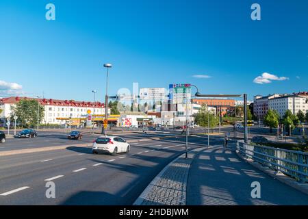 Turku, Finland - August 6, 2021: Street view in summer in Turku Stock ...