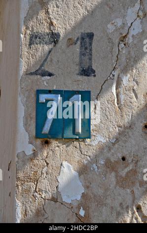 House number 71 Stock Photo - Alamy