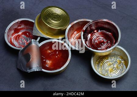 Various jams in portion packs, jam Stock Photo - Alamy